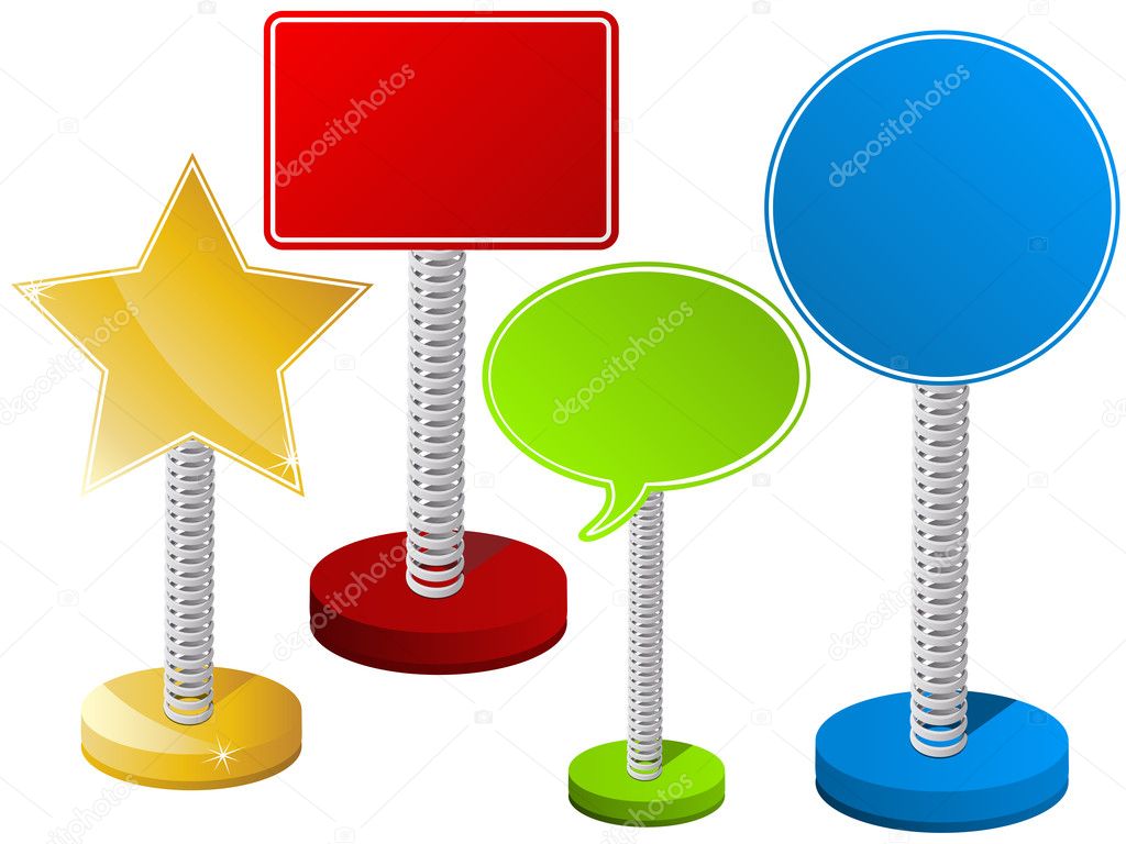 Set of Colorful Text Box on Metal Spring — Stock Vector © gubh83 #6932156 Set of Colorful Text Box on Metal Spring — Stock Vector © gubh83 #6932156