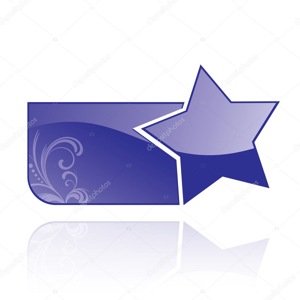 Blue star button Stock Vector Image by ©Victor_Tongdee #6921850