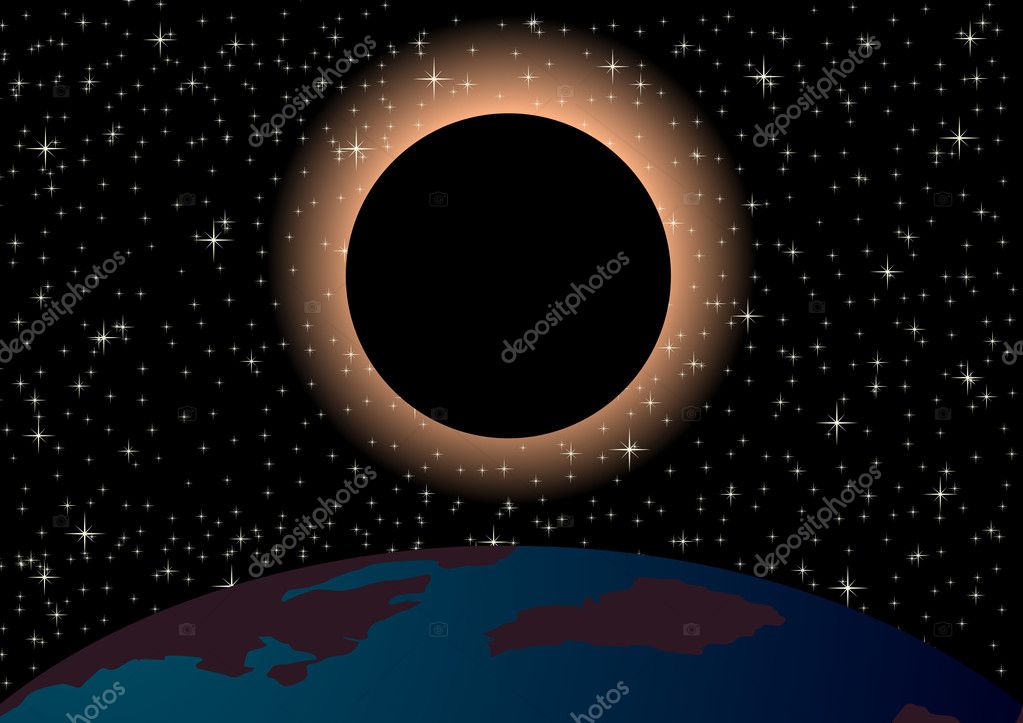 Solar eclipse Stock Vector Image by ©GUARDING #7952156
