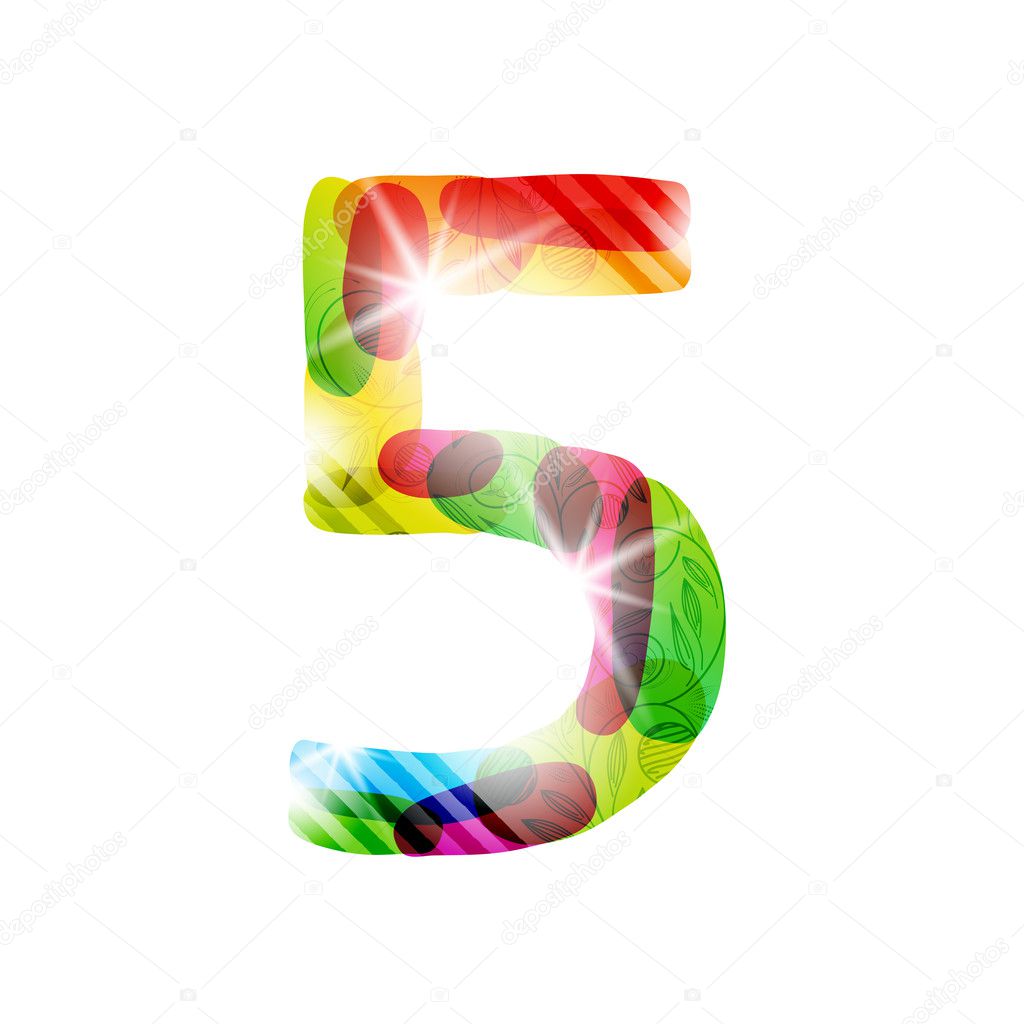 Number five — Stock Vector © sergio77 #7542643 Number five — Stock Vector © sergio77 #7542643