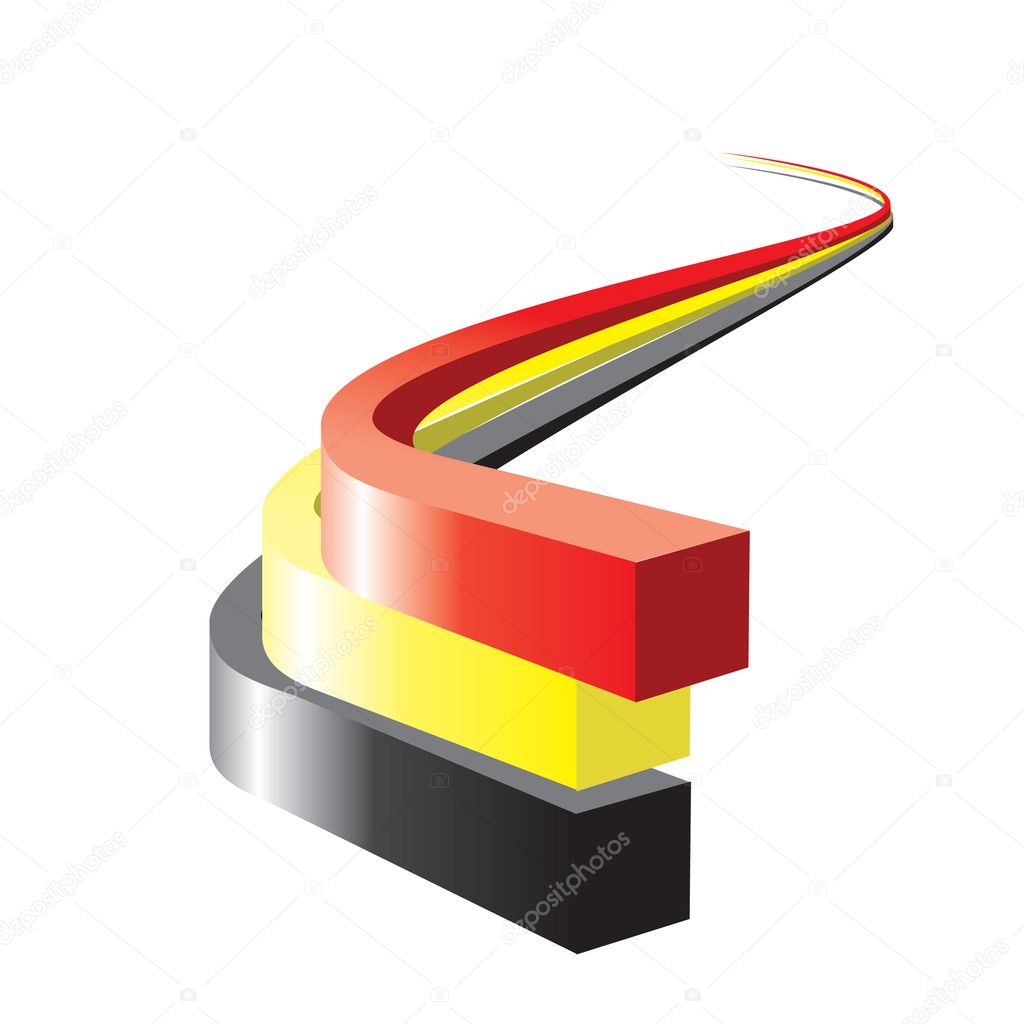 Red, yellow and black abstract lines.Vector illustration Stock Vector ...