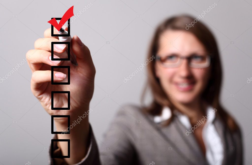 Check list with red mark — Stock Photo © SergeyNivens #7537158