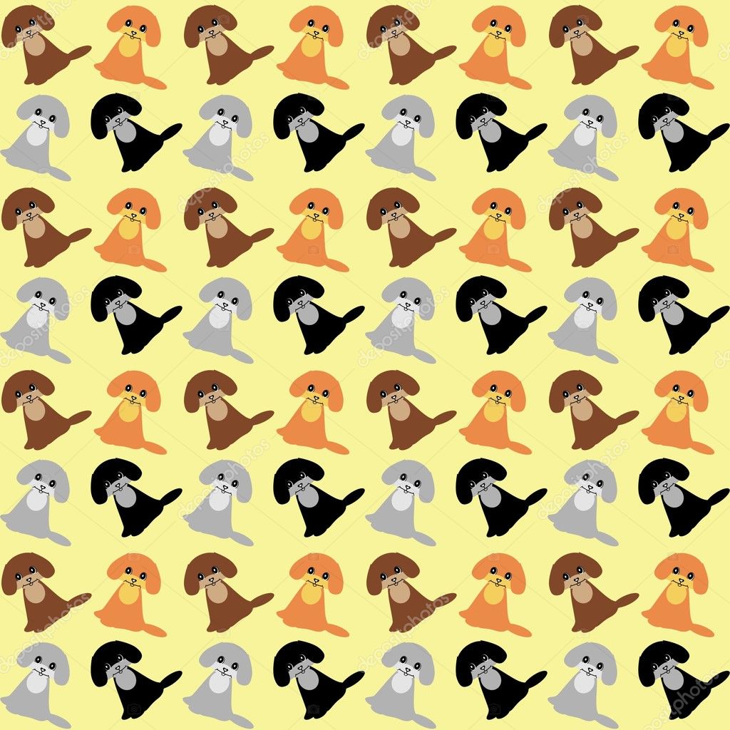 Seamless background with dogs Stock Vector Image by ©kle555 #7000136