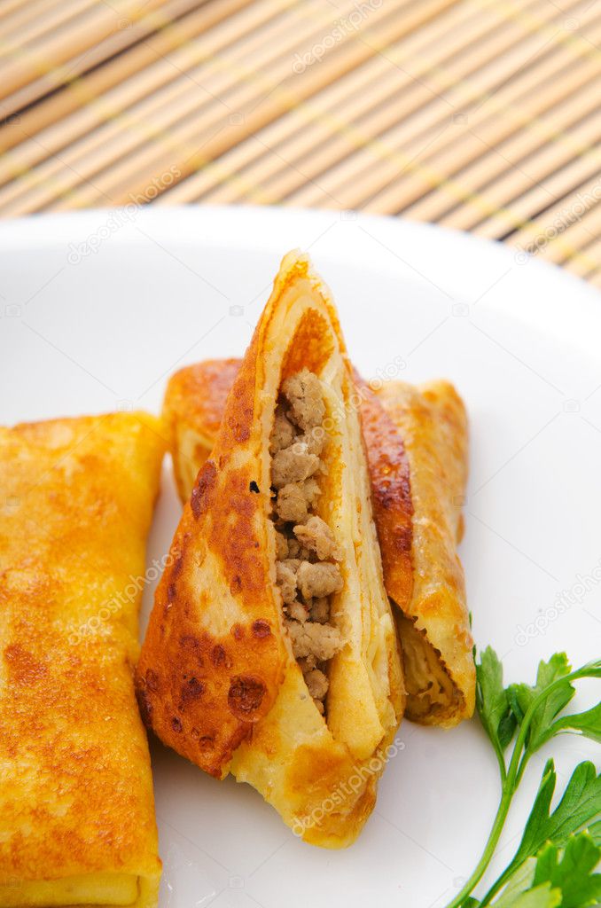 Meat patties in the plate — Stock Photo © Elnur_ #7129666