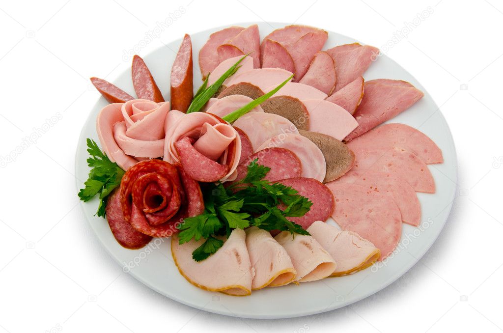 Meat selection in the plate Stock Photo by ©Elnur_ 7383231