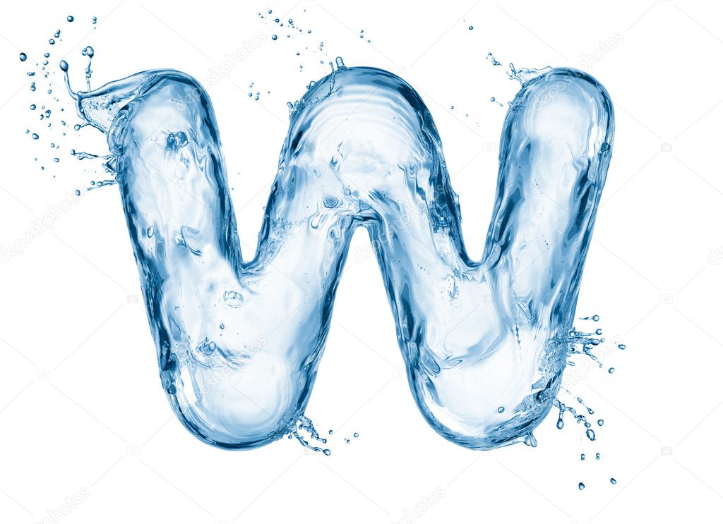 Letter of water alphabet — Stock Photo © Irochka #7544205