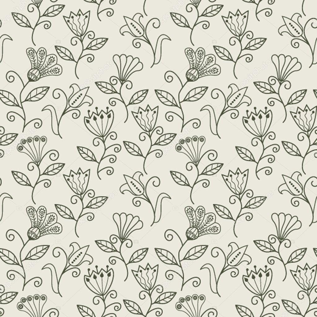 Seamless Texture With Flowers Endless Floral Pattern — Stock Vector