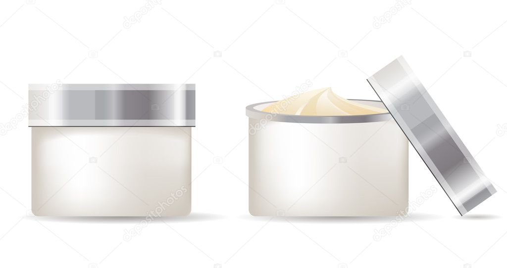 Cream containers isolated Stock Vector Image by ©nurrka #6878492