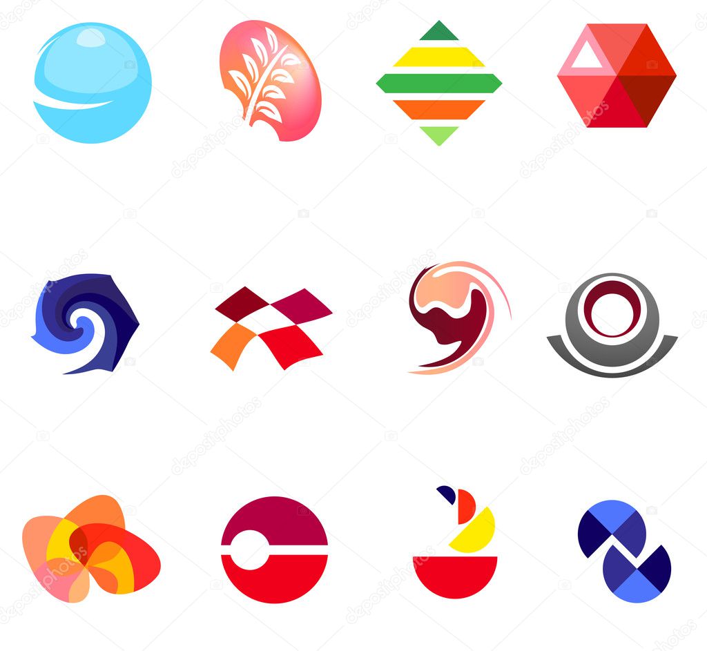12 colorful vector symbols: (set 22) Stock Vector Image by ©nurrka #6883981