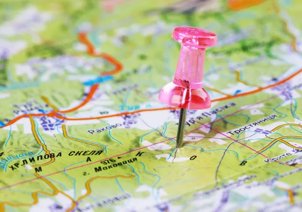 Push pin map Stock Photos, Royalty Free Push pin map Images ...