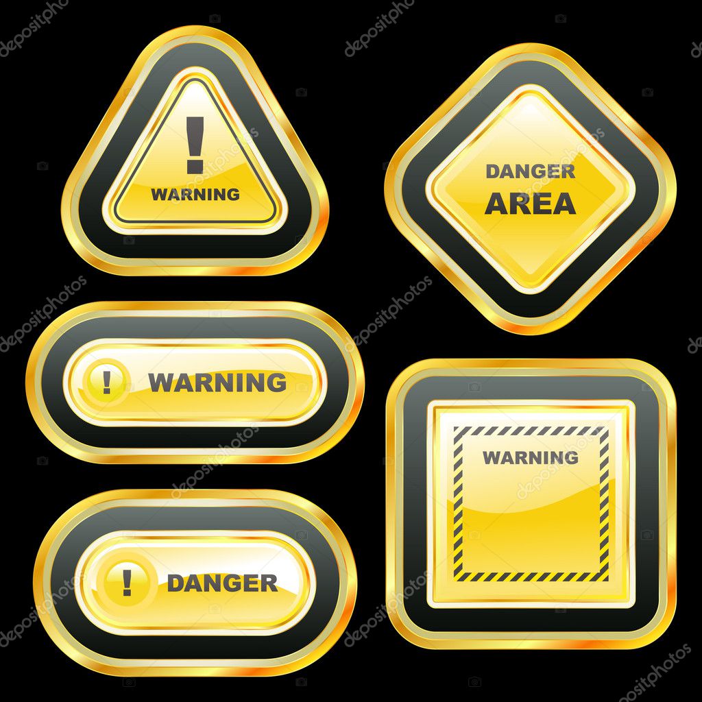 Warning signs. Vector collection. Stock Vector Image by ©studiom1 #7159599