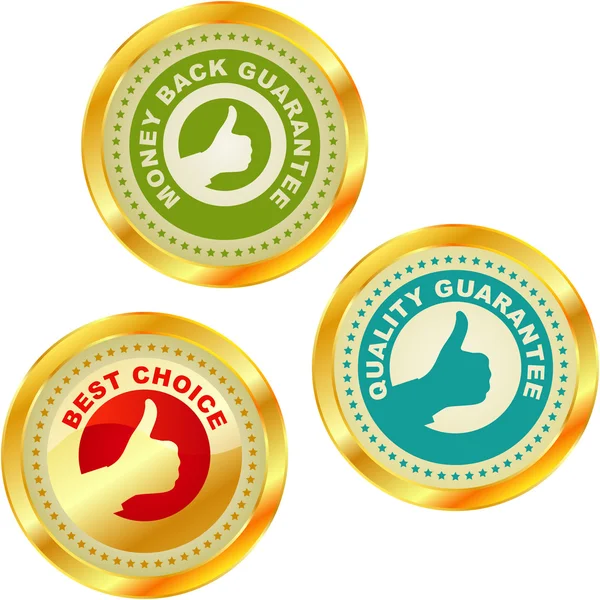 Satisfaction guaranteed stickers — Stock Vector © happyroman #11496762