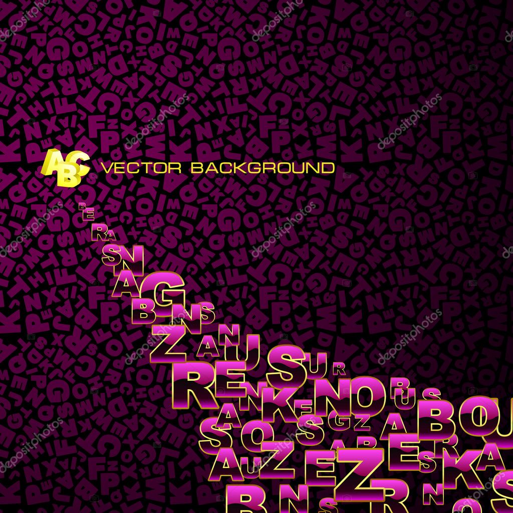 Abstract vector background with letters. Stock Vector Image by ...