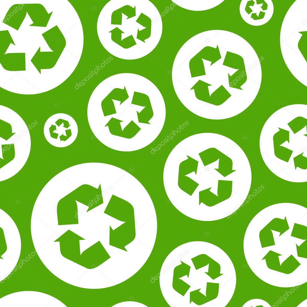 Seamless recycle background. Stock Vector Image by ©studiom1 #7163830
