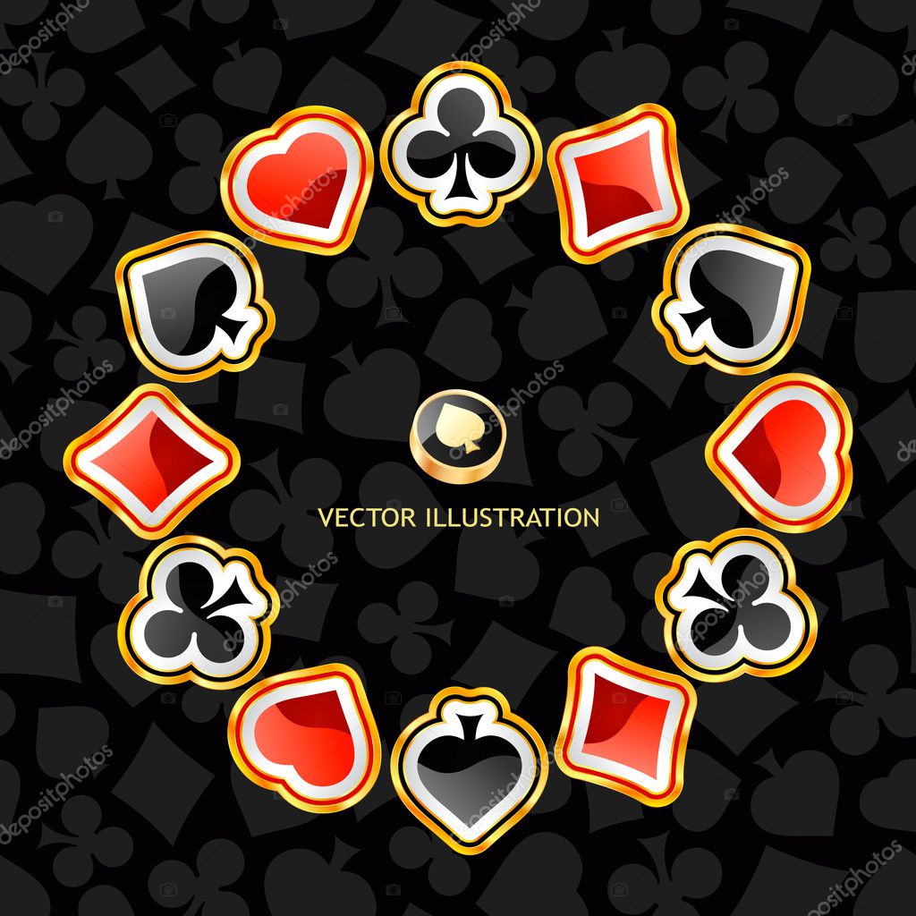 Abstract background with card suits. Stock Vector Image by ©studiom1 ...