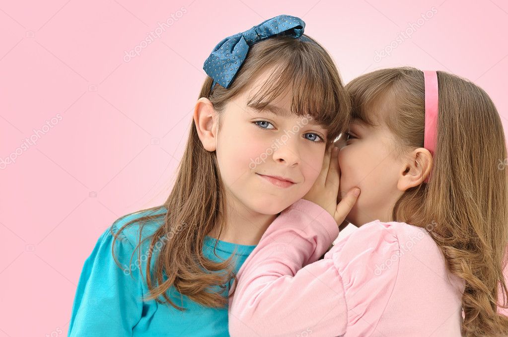 Little girls telling secrets — Stock Photo © svitlana10 #7949678