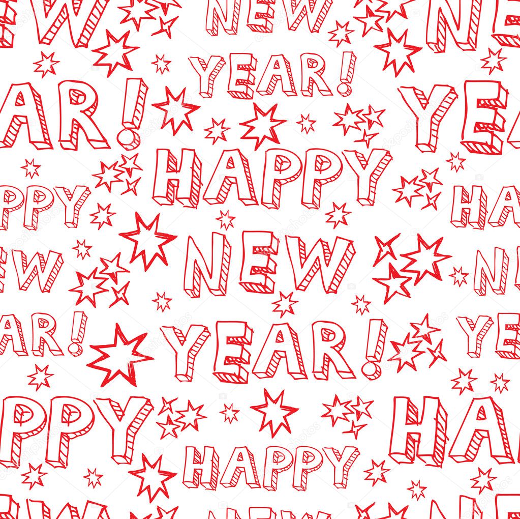 Seamless Vector New Year Pattern Stock Vector Image By ©kynata 7510297