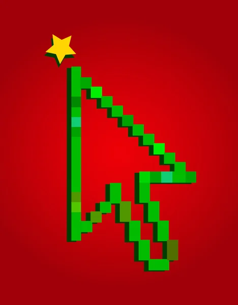Arrow cursor Christmas tree, web theme — Stock Vector © marish #6938762
