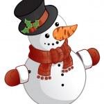 Snowman Face Frame Stock Photo by ©lenmdp 8137556