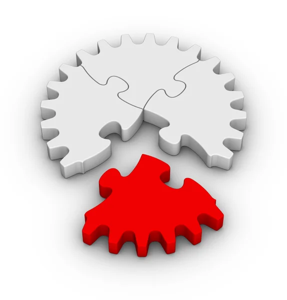 Two gears of colorful jigsaw puzzles Stock Photo by ©almagami 7485022