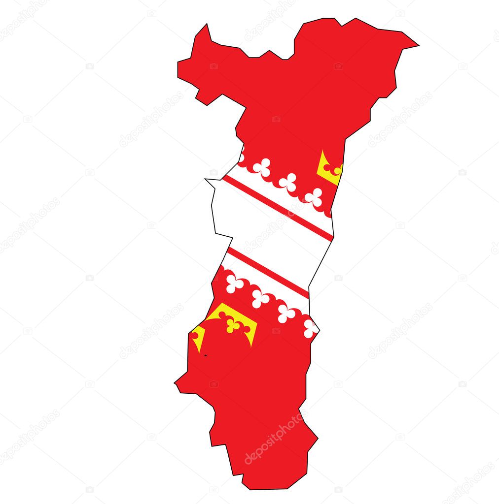 carte avec le drapeau de l'alsace — Photographie michal812 © #7626238