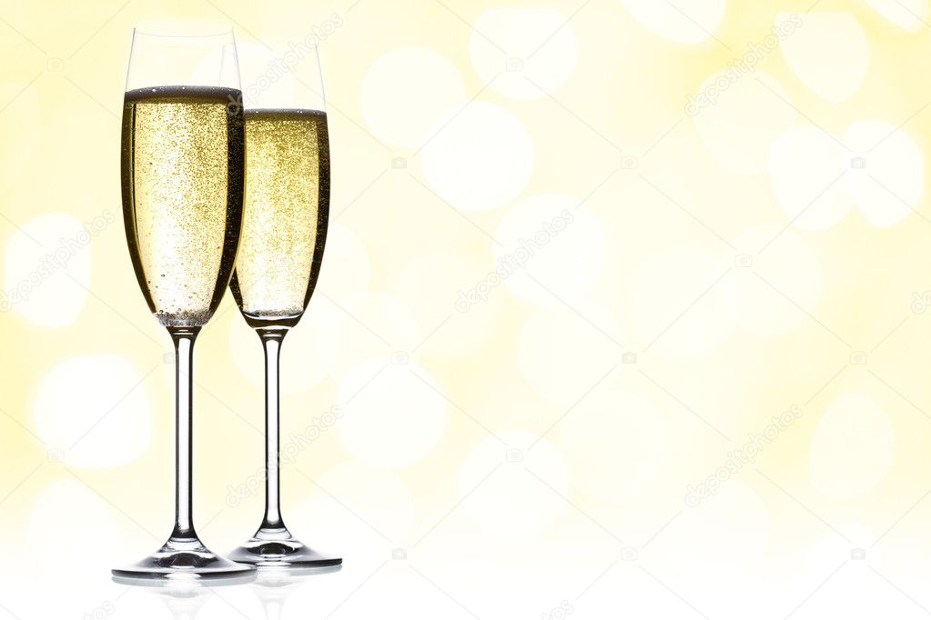 Two glasses of champagne Stock Photo by ©yurok.a 7188126