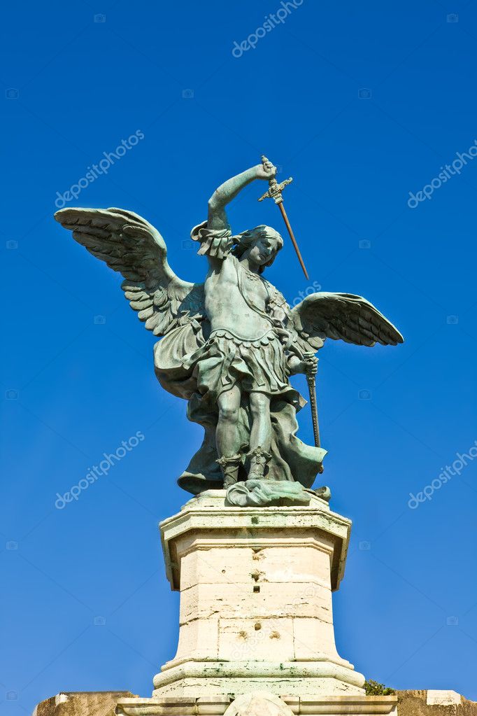 Saint Angels Castle Sculpture — Stock Photo © genious2000de #7814236