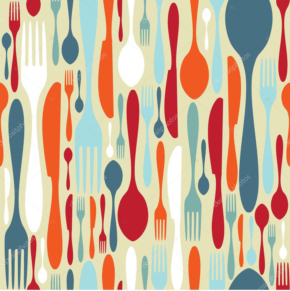 Cutlery silhouette icons pattern background — Stock Vector © cienpies ... Cutlery silhouette icons pattern background — Stock Vector © cienpies ...