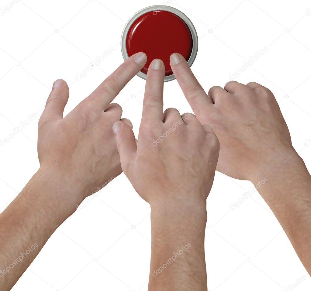 Hands click fingers push button icon — Stock Photo © michaeldb #7951429