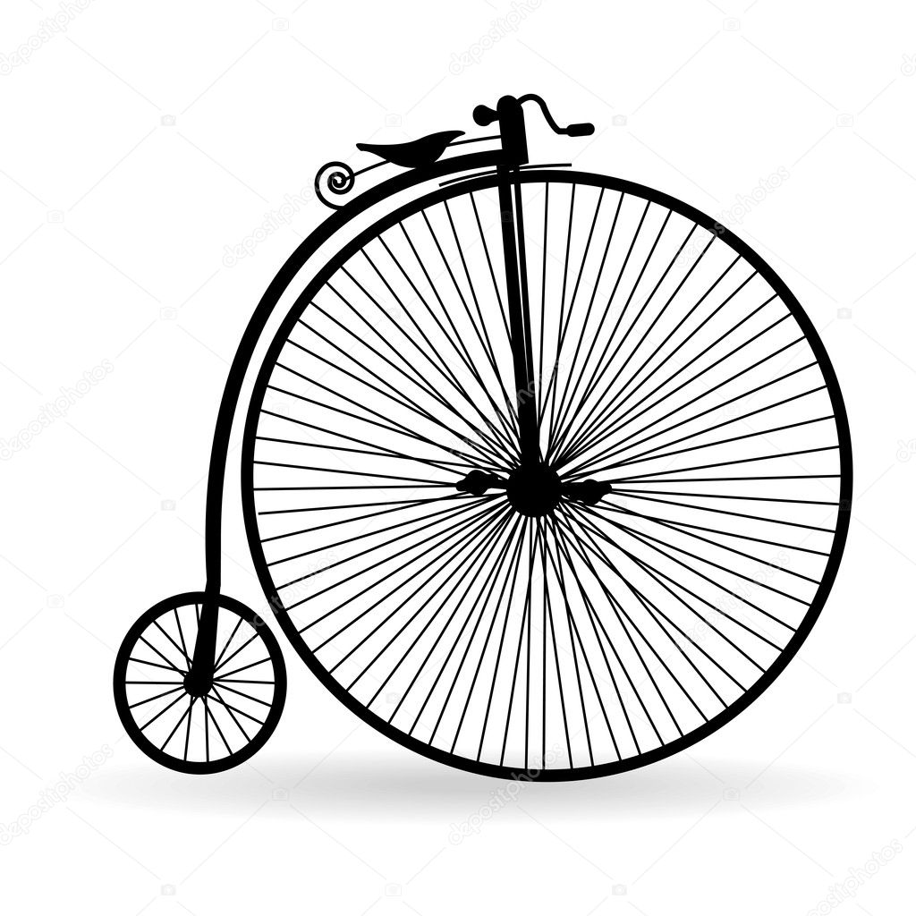 Ancient bicycle — Stock Vector © petrkurgan #7021174