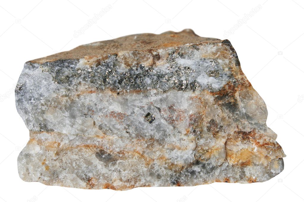 The sample of quartz sulphidic gold-bearing ore — Stock Photo ...