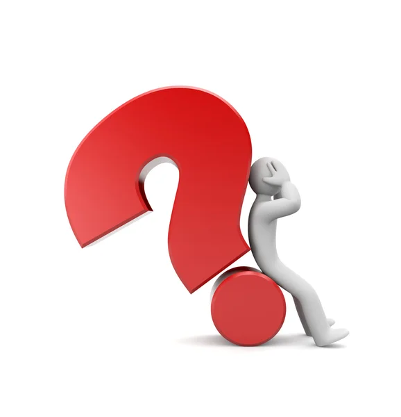 Thinking man and question mark Stock Photo by ©skvoor 1963977
