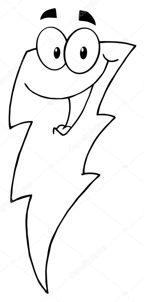 Outlined Female Lightning Bolt — Stock Photo © HitToon #7276673
