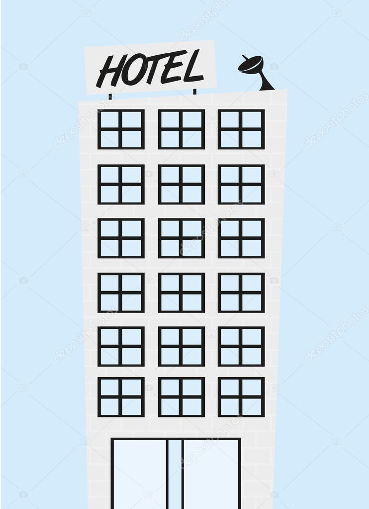 Hotel cartoon — Stock Vector © yupiramos #7095281