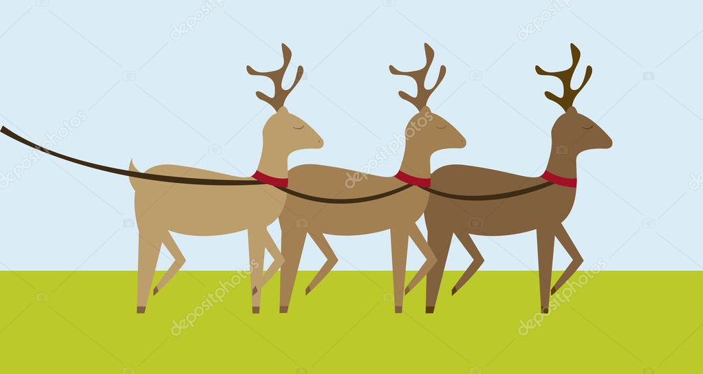 Reindeers cartoon Stock Vector Image by ©yupiramos #7261916