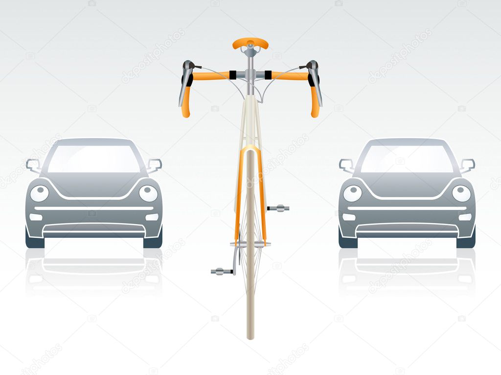 Bicycle front view — Stock Vector © sahuad #6770576