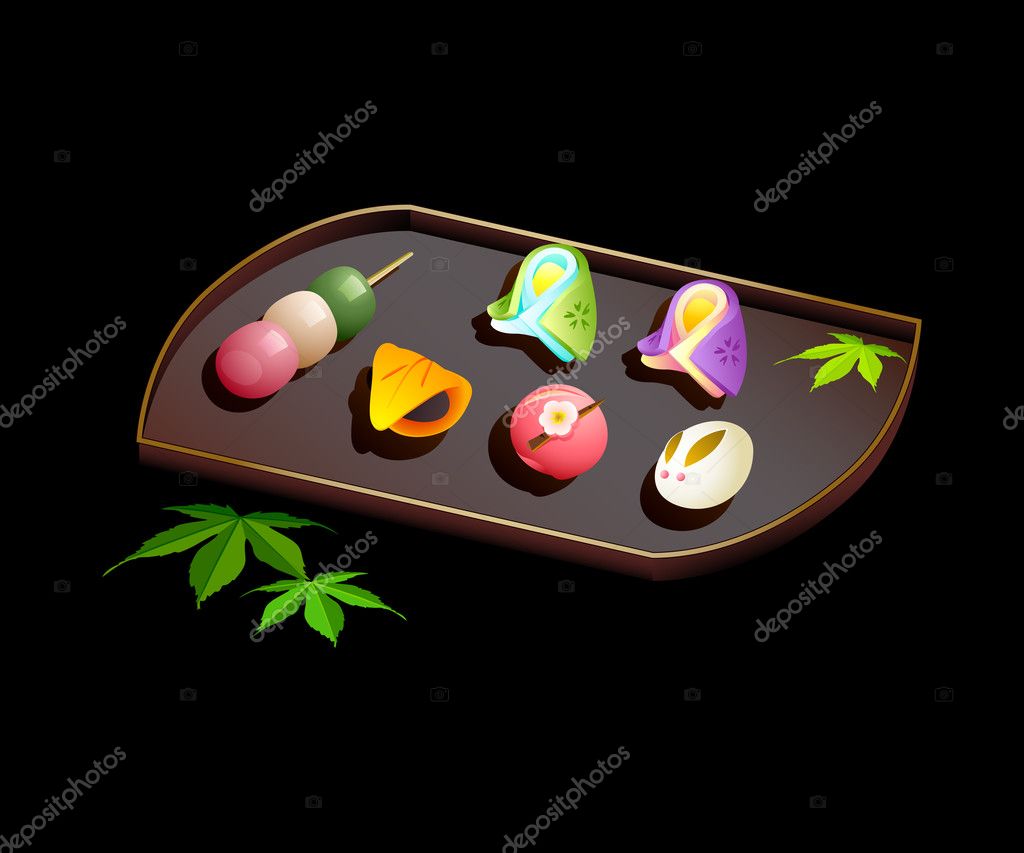 Japanese sweets Stock Vector Image by ©sahuad #6828997