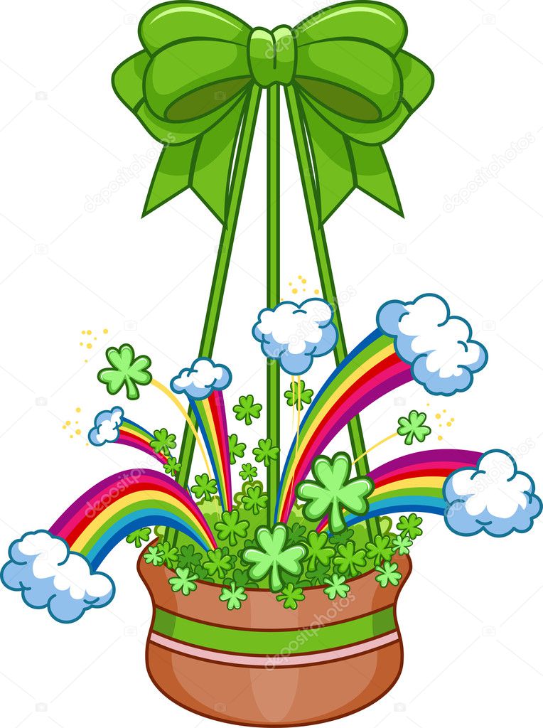 Shamrock Pot Stock Illustration by ©lenmdp #7475922