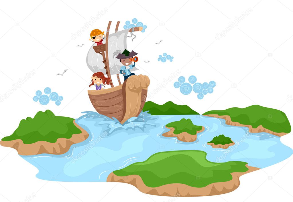 Pirate Kids Stock Illustration by ©lenmdp #7477510