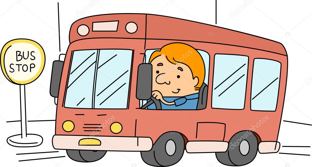 Bus Driver Stock Illustration by ©lenmdp #7477649