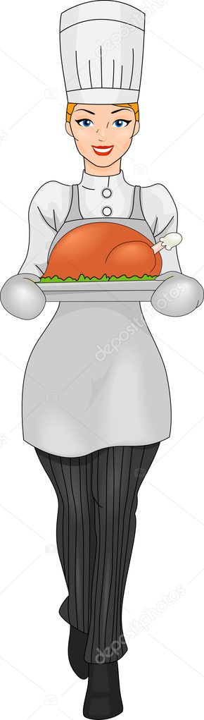 Pin-up Girl Chef — Stock Photo © lenmdp #7477799