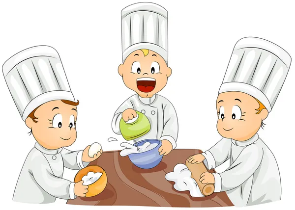 Illustration of Stickman Kids as Little Chefs Stock Photo by ©lenmdp ...