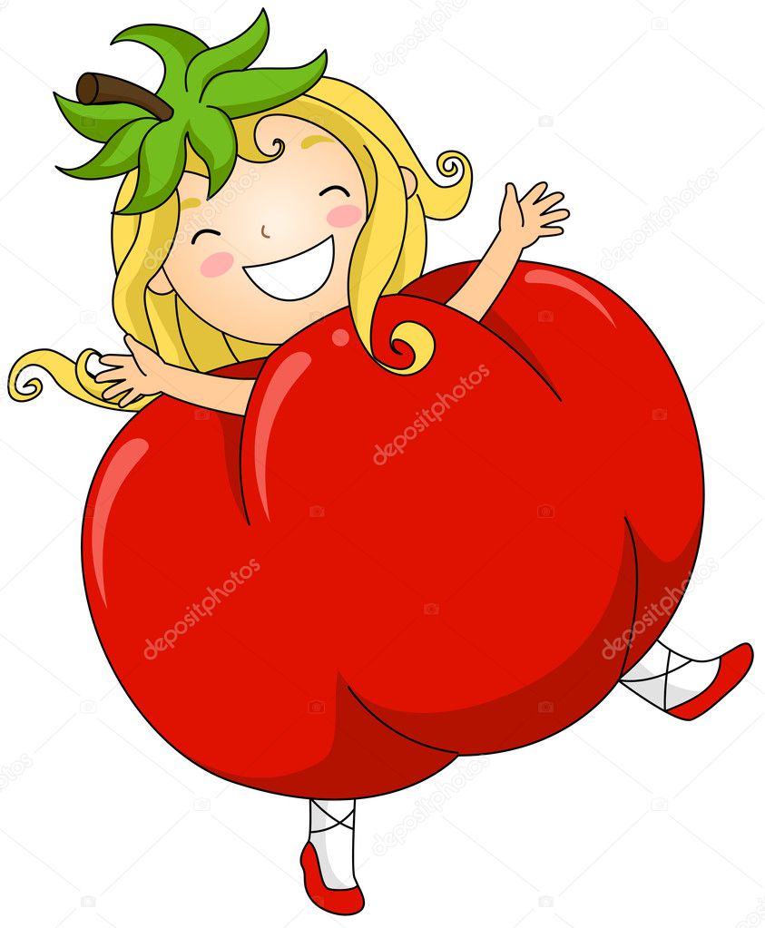 Tomato Kid Stock Illustration by ©lenmdp #7601136