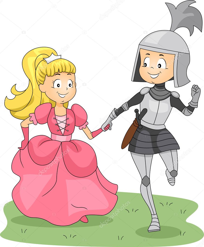 Knight and Princess — Stock Photo © lenmdp #7733347