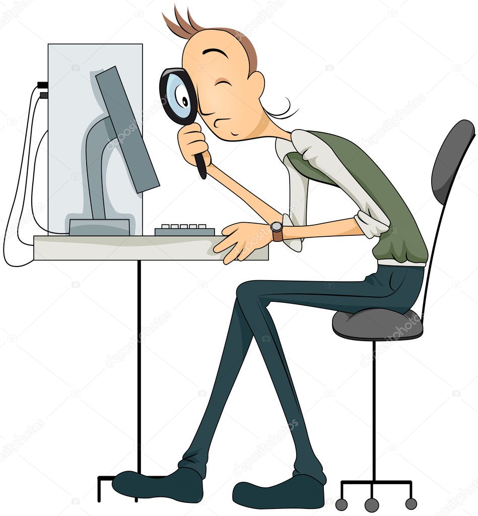 Man Searching — Stock Photo © lenmdp #7734573