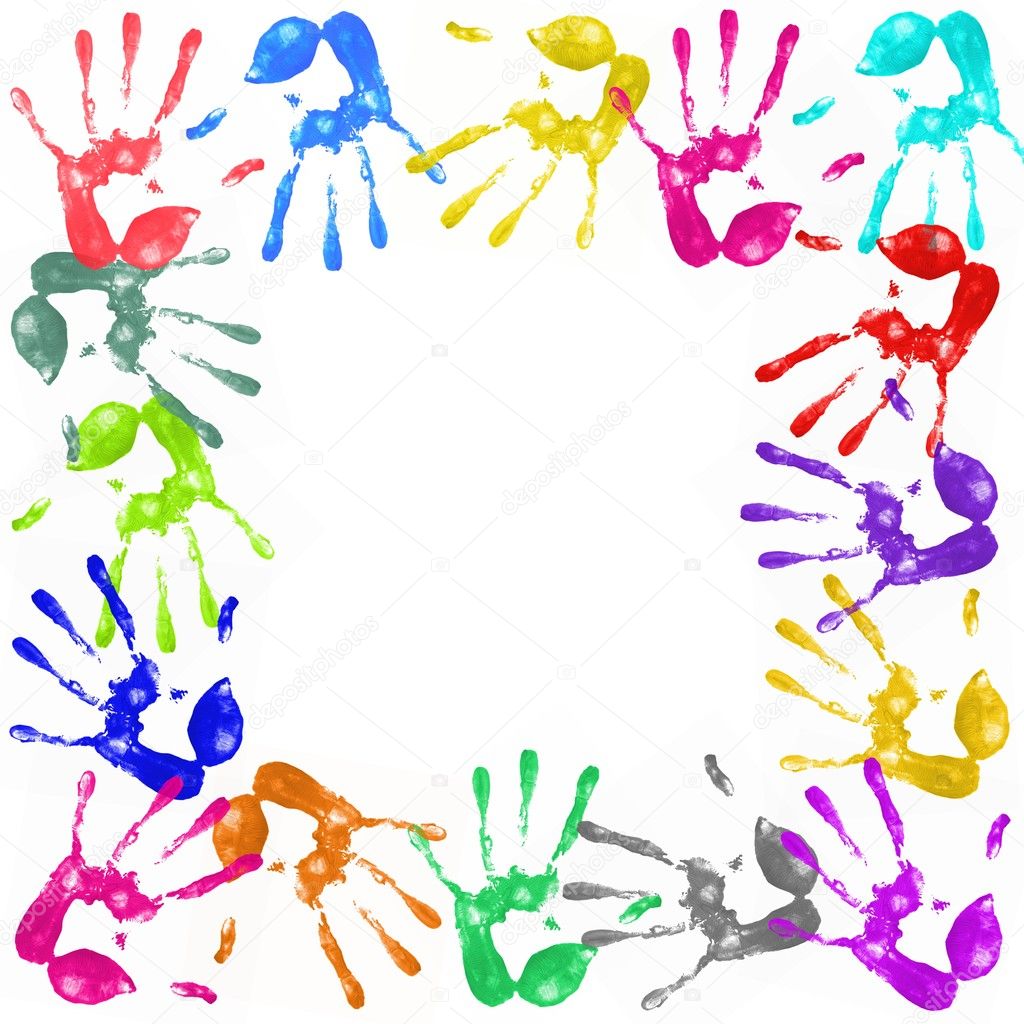 Painted handprints — Stock Photo © Viviamo #7357663