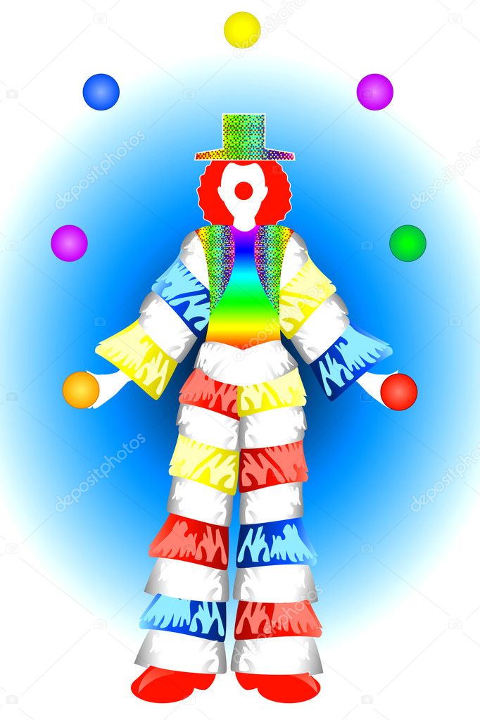 Traje de payaso hombre Vector de stock por ©BasheeraDesigns 7523317