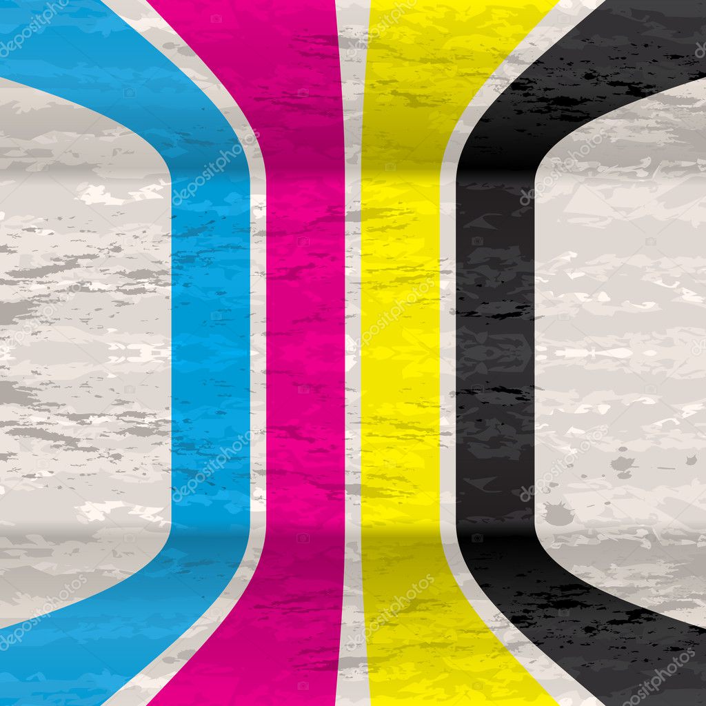 CMYK grunge background — Stock Vector © longquattro #7419506