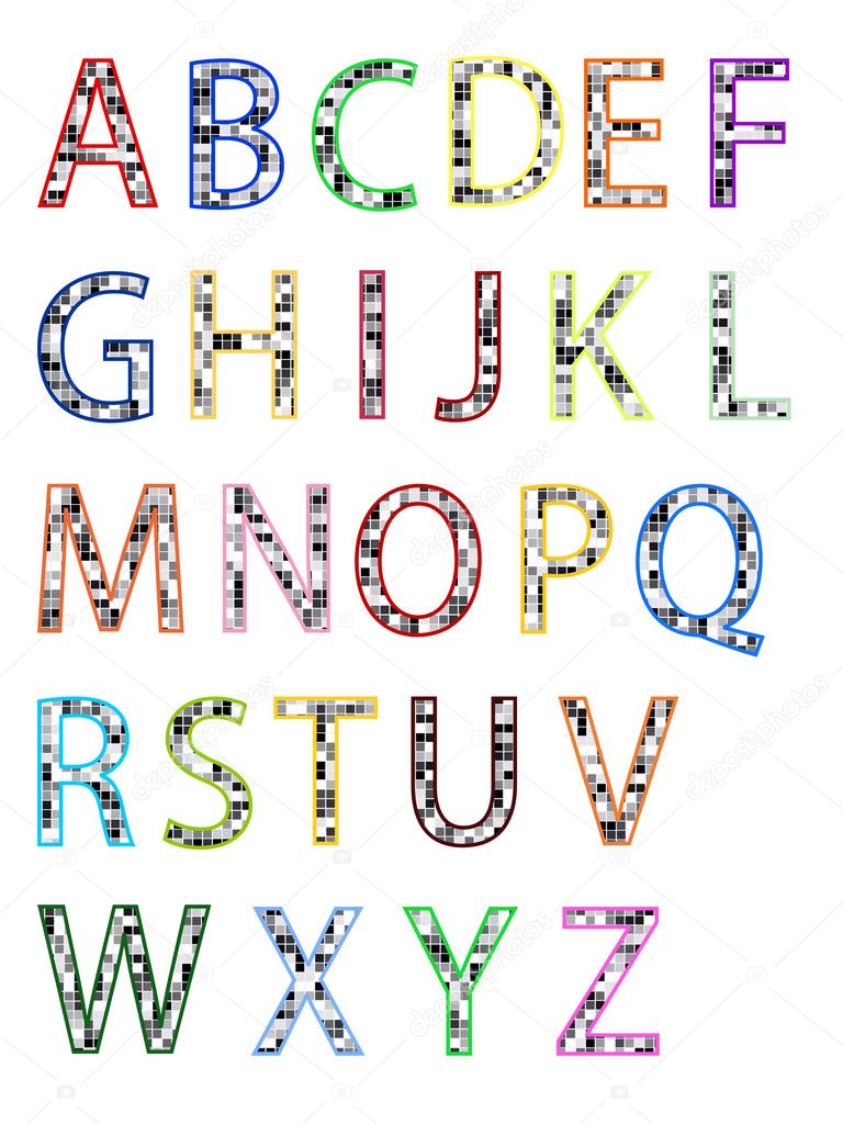 Abc - alfabeto Vector de stock por ©andreakaulitzki 7542701