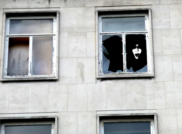 Ghost Face In The Window — Stock Photo © harveysart #7168371